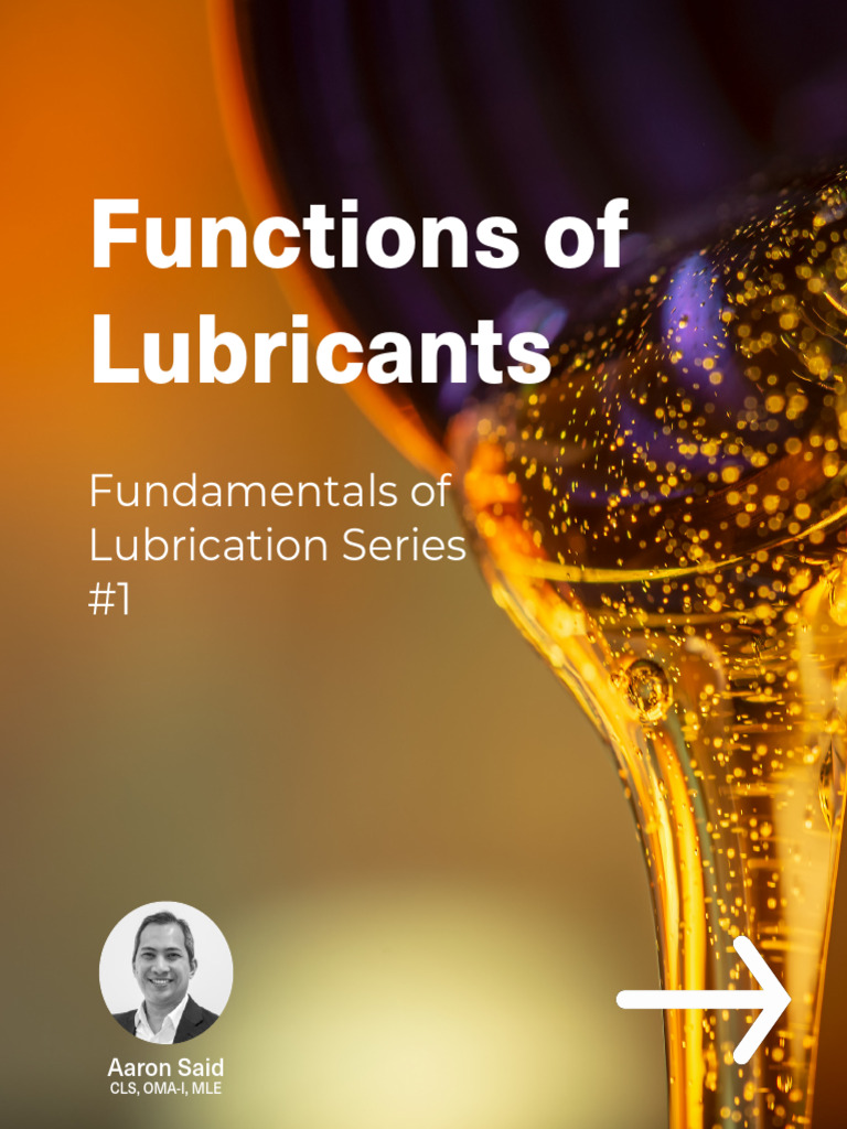 Functions of Lubricants Fundamentals Series 1 1708805245 | PDF