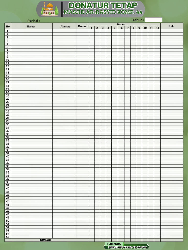 Hijau Krem Cat Air Tabel Tagihan Bulanan Dokumen A4 - 20250609 - 144900 - 0000 | PDF