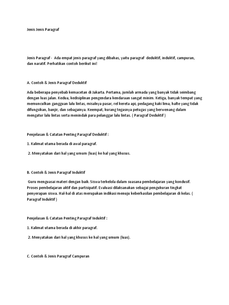 Jenis Jenis Paragraf | PDF