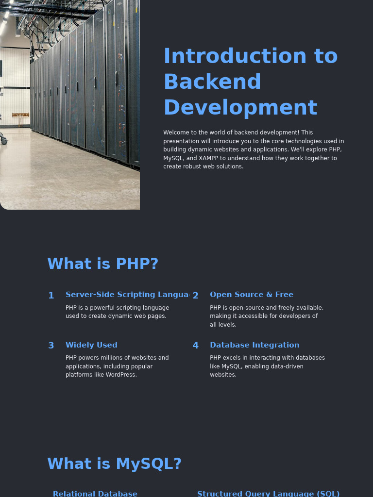 Introduction To Backend Development | PDF | My Sql | Databases
