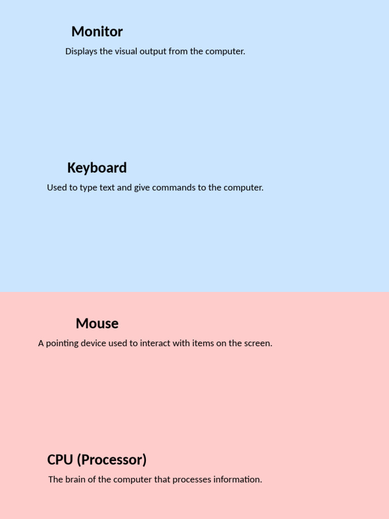 Parts of Computer Grade3 | PDF