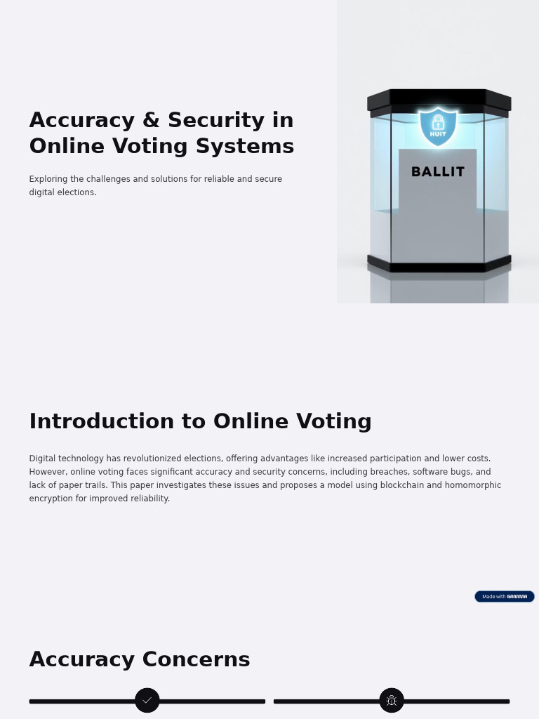 Accuracy and Security in Online Voting Systems | PDF | Electronic ...