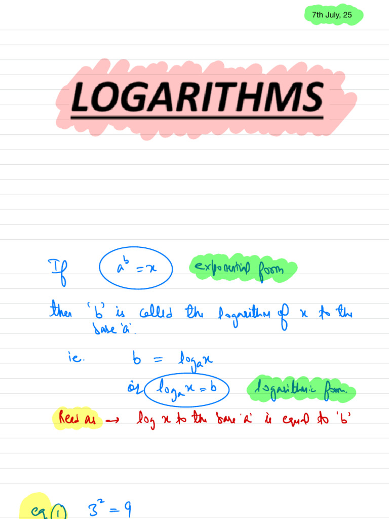 Understanding Logarithmic Forms and Properties | PDF