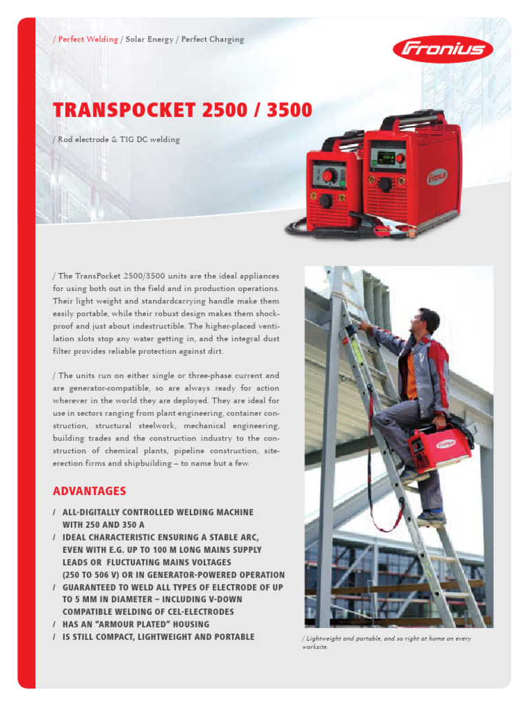 PW BRO TransPocket 2500 3500 EN | PDF | Welding | Construction