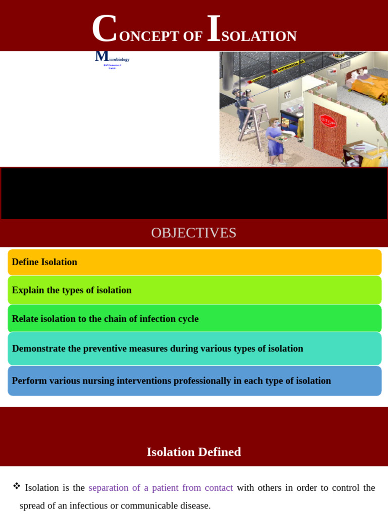 Lecture 6 Concept of Isolation | PDF | Infection | Human Diseases And Disorders