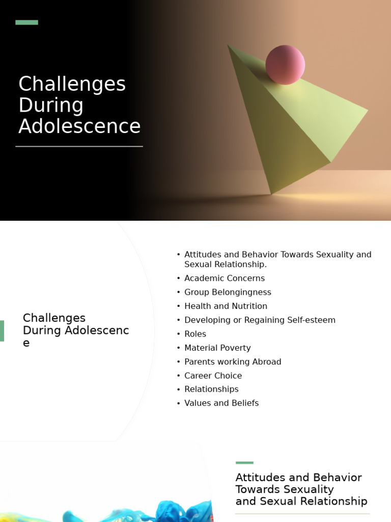 Adolescent Challenges Explored | PDF | Adolescence | Self Esteem