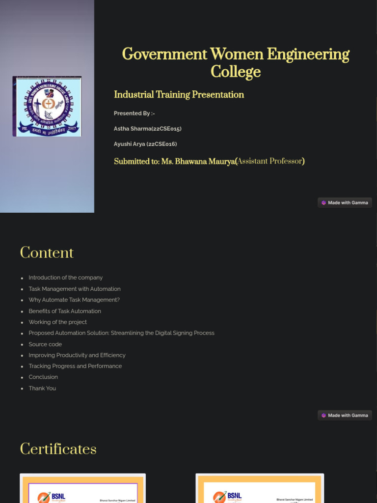Government Women Engineering College Python Project | PDF