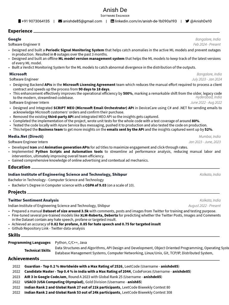 Anish de | PDF | Computer Programming | Computer Science