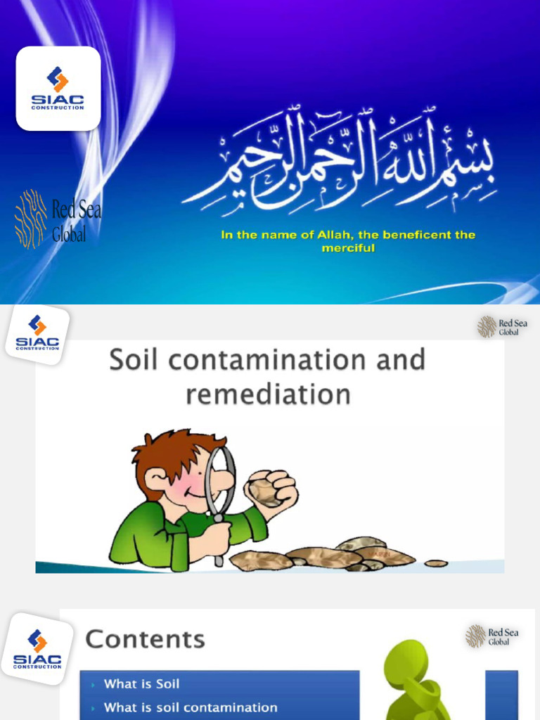 SIAC Training About Soil Contamination and Remediation | PDF