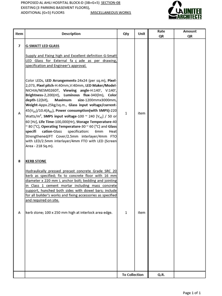 Bill No 2 - Building Works | PDF