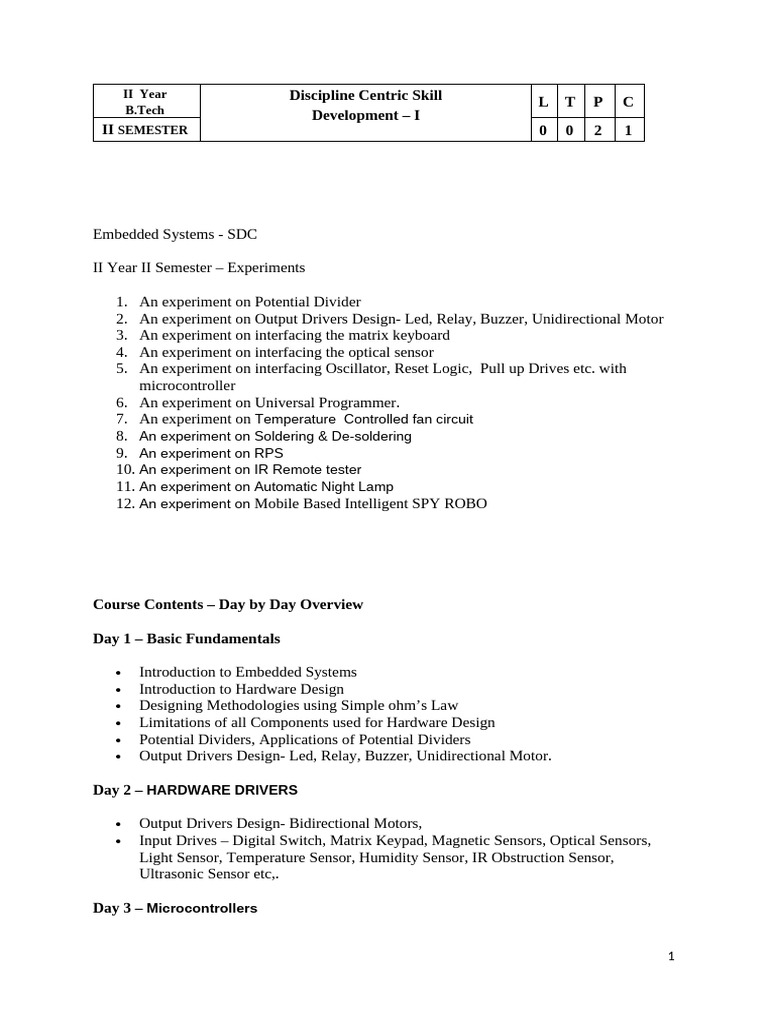 Agricultural Field Automation-Syllabus | PDF | Printed Circuit Board ...
