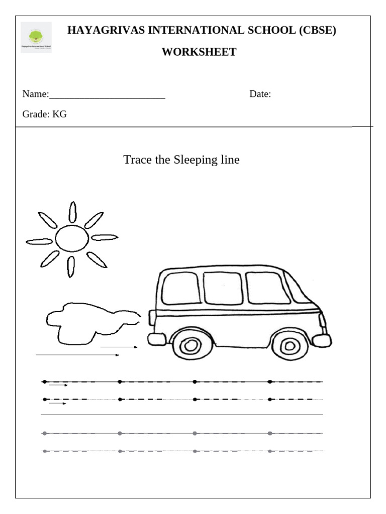 Sleeping Line Worksheet | PDF