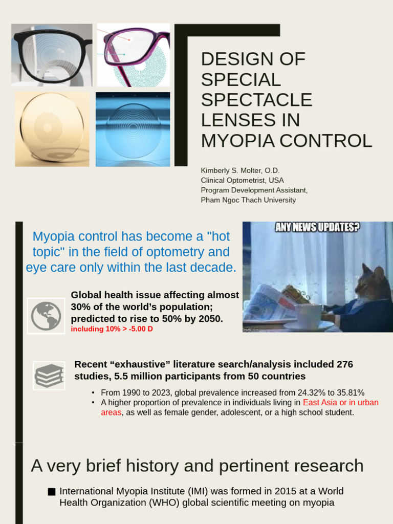 Myopia Control Spectacle Lens Designs | PDF | Myopia | Glasses