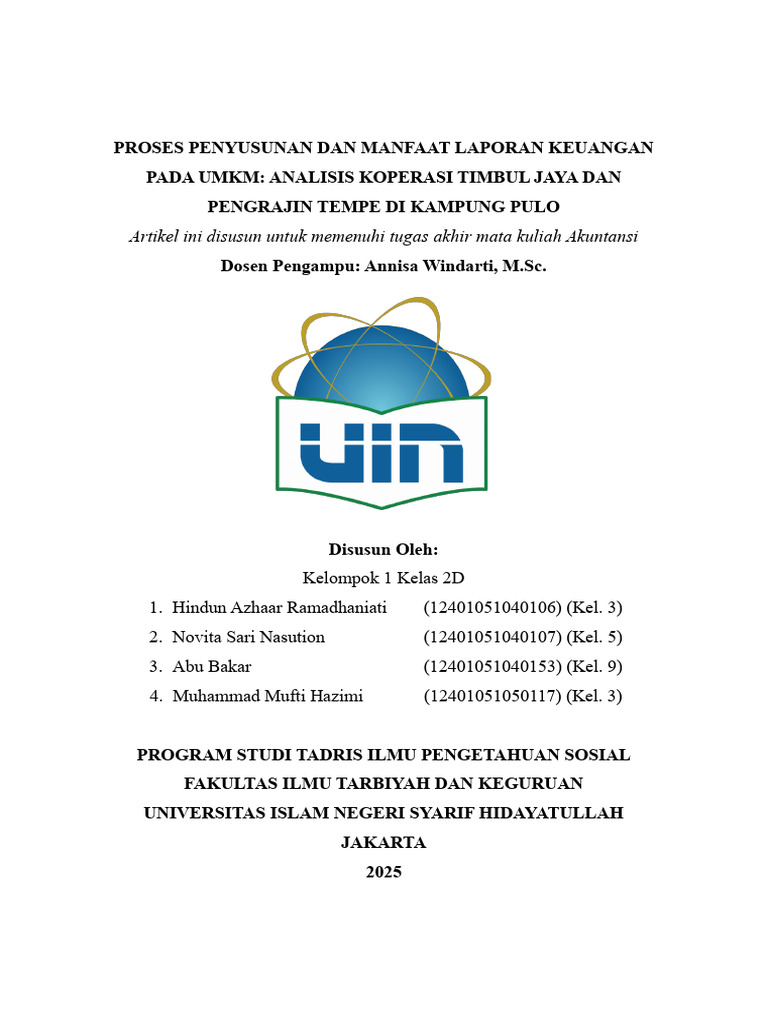 Mini Riset Akuntansi Umkm Pdf