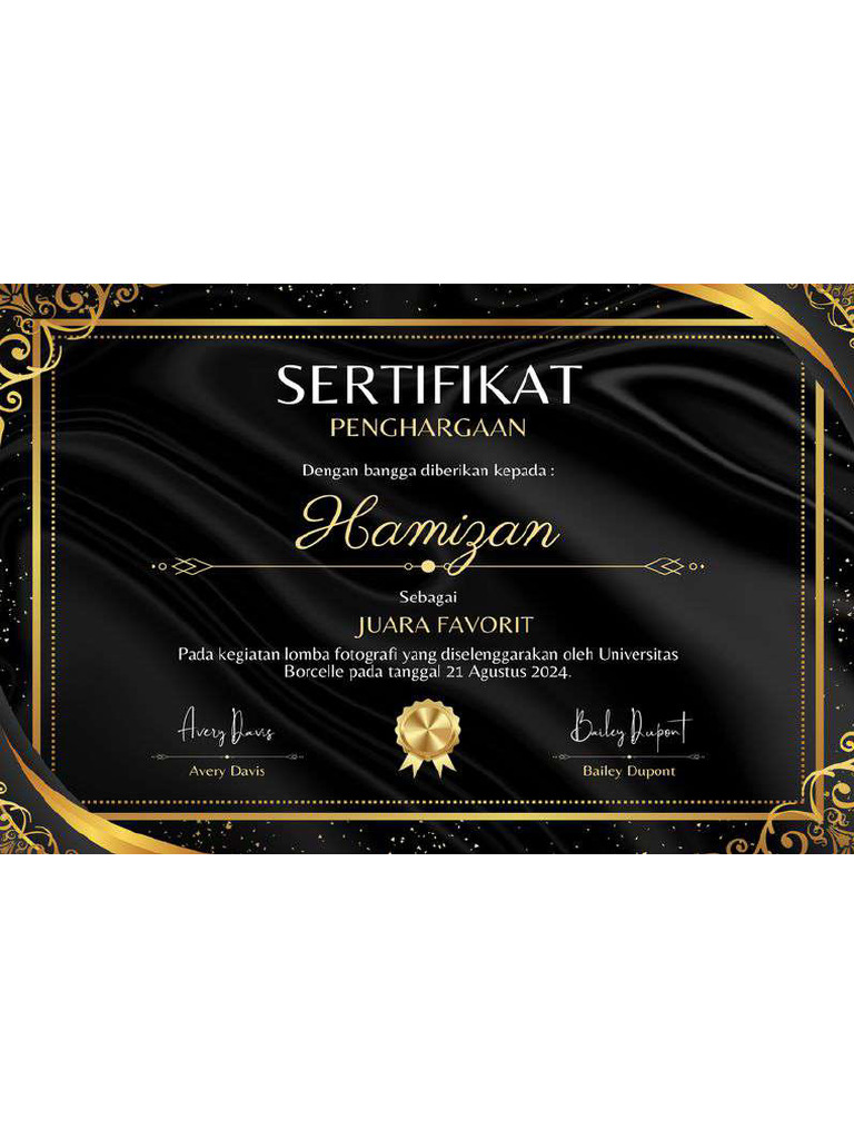 Contoh Sertifikat 4 | PDF