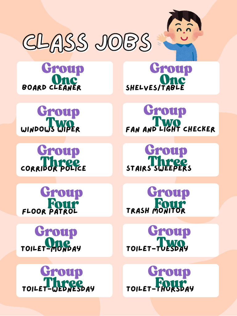 Pink Class Jobs Pastel Poster | PDF