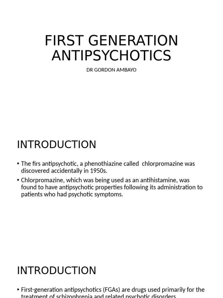 Lecture 14 First Gen Antipsychotics | PDF | Antipsychotic | Pharmacology