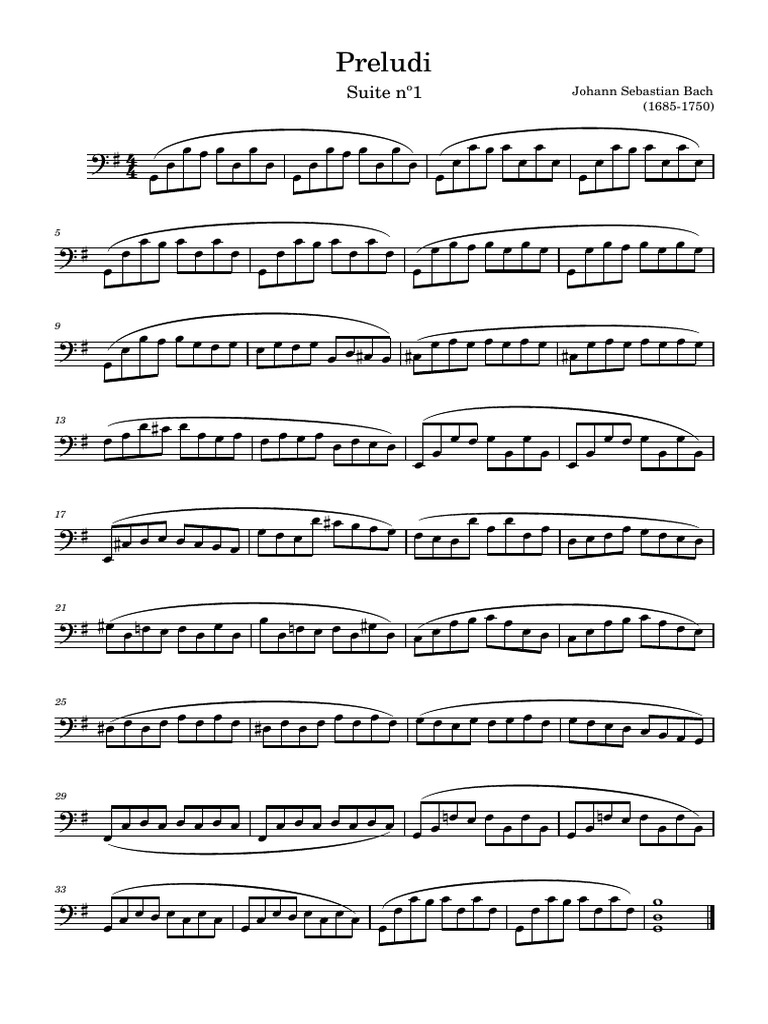 Preludi Suite 1 Bach | PDF