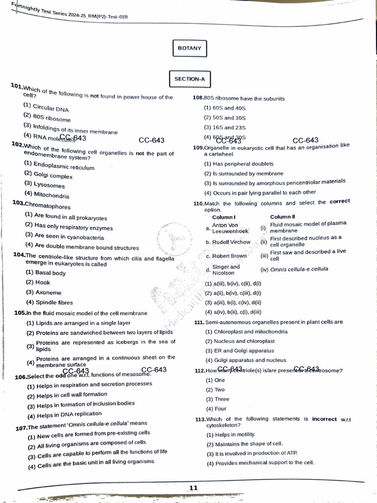 FT01 (Biology) | PDF