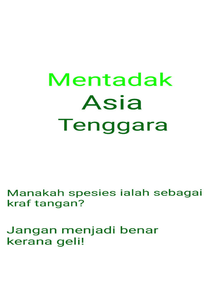 Mentadak Asia Tenggara | PDF