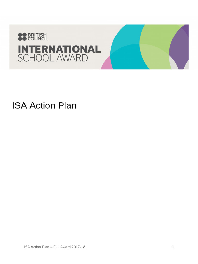 ISA Action Plan for School Activities 2017-18 | PDF | Science | Teachers
