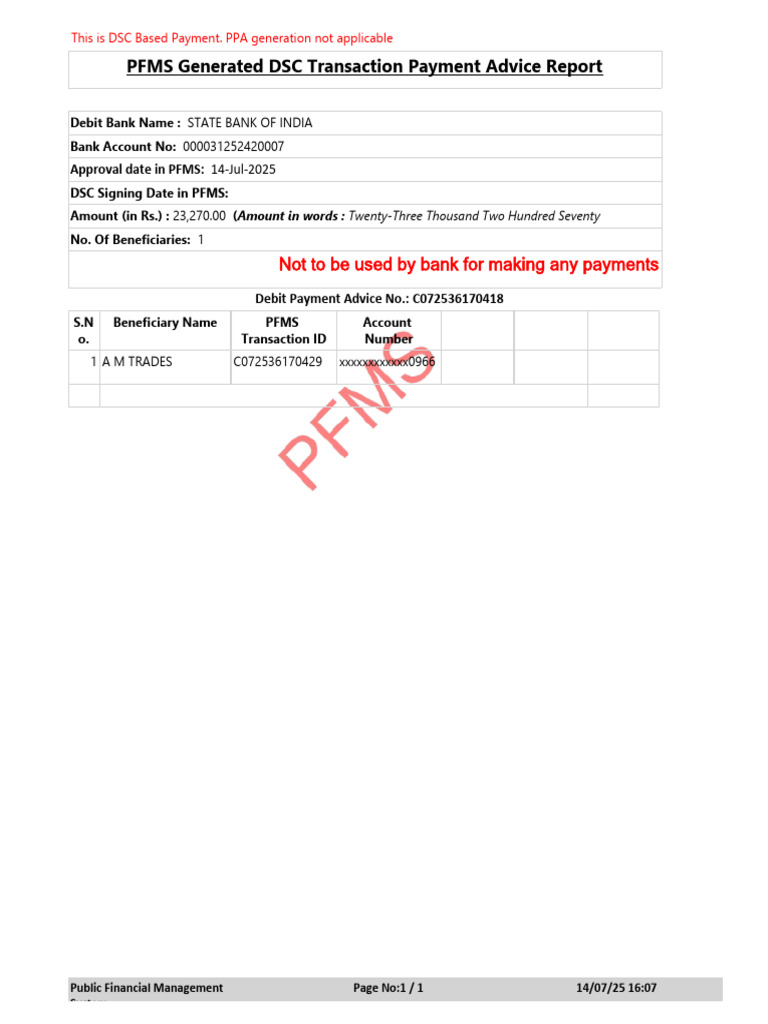 Print Payment Advice | PDF