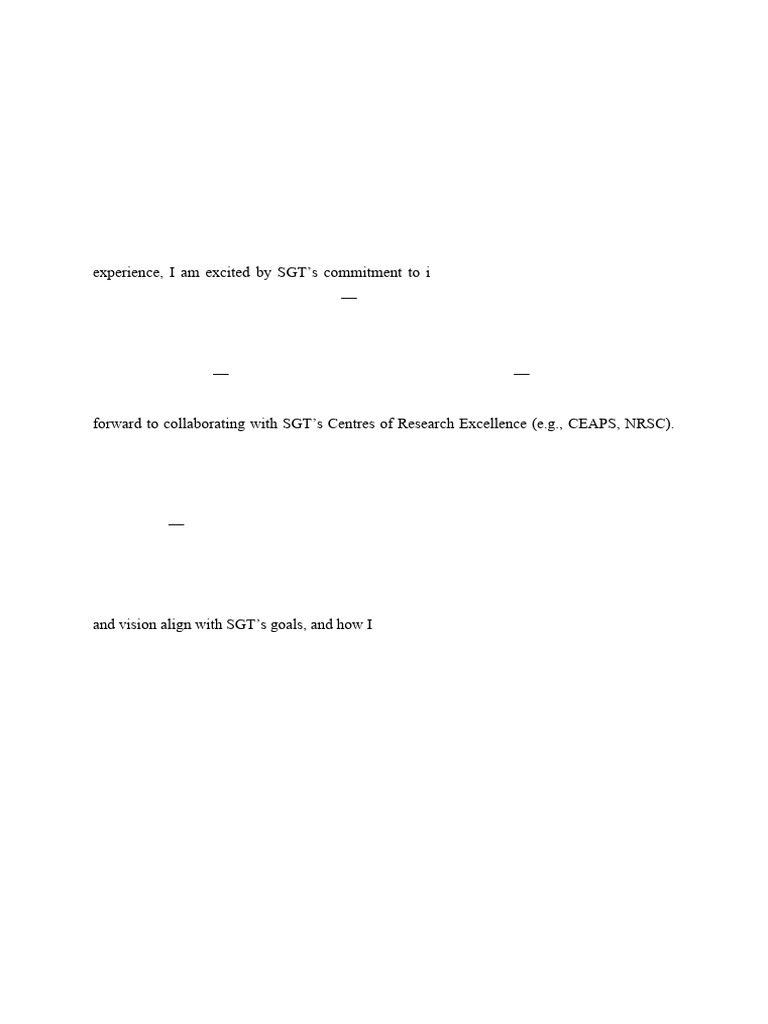 Cover Letter SGT | PDF