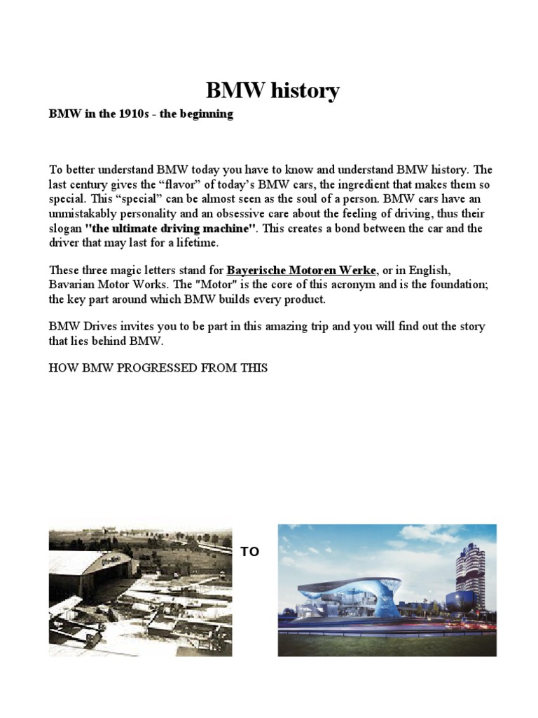 BMW history | PDF | Bmw | Sports Cars