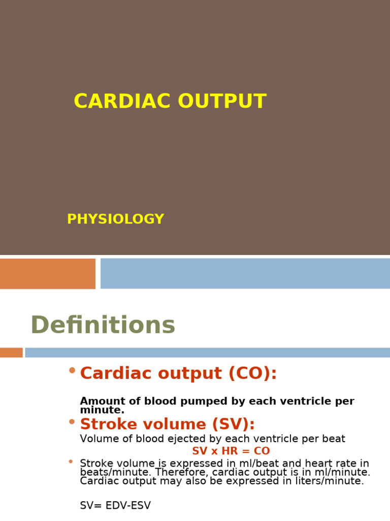 Understanding Cardiac Output Dynamics | PDF | Heart | Diastole