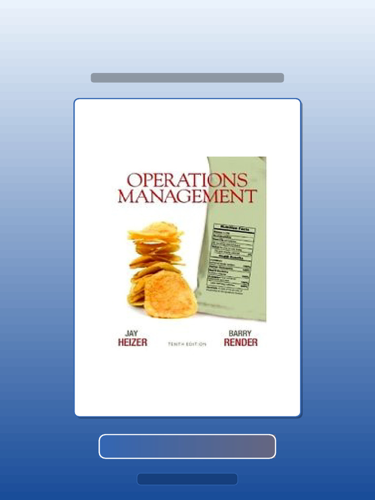 Operations Management Heizer Render 10th Edition | PDF | Multiple Choice | Science