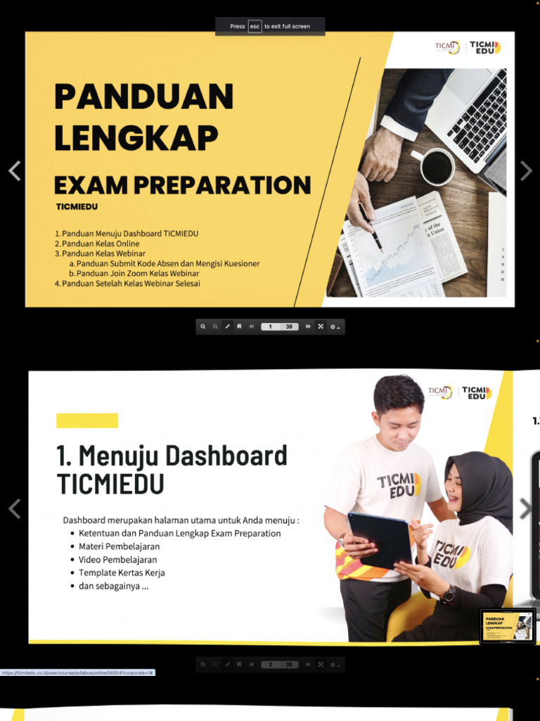 Panduan Exam Preparation TICMI | PDF