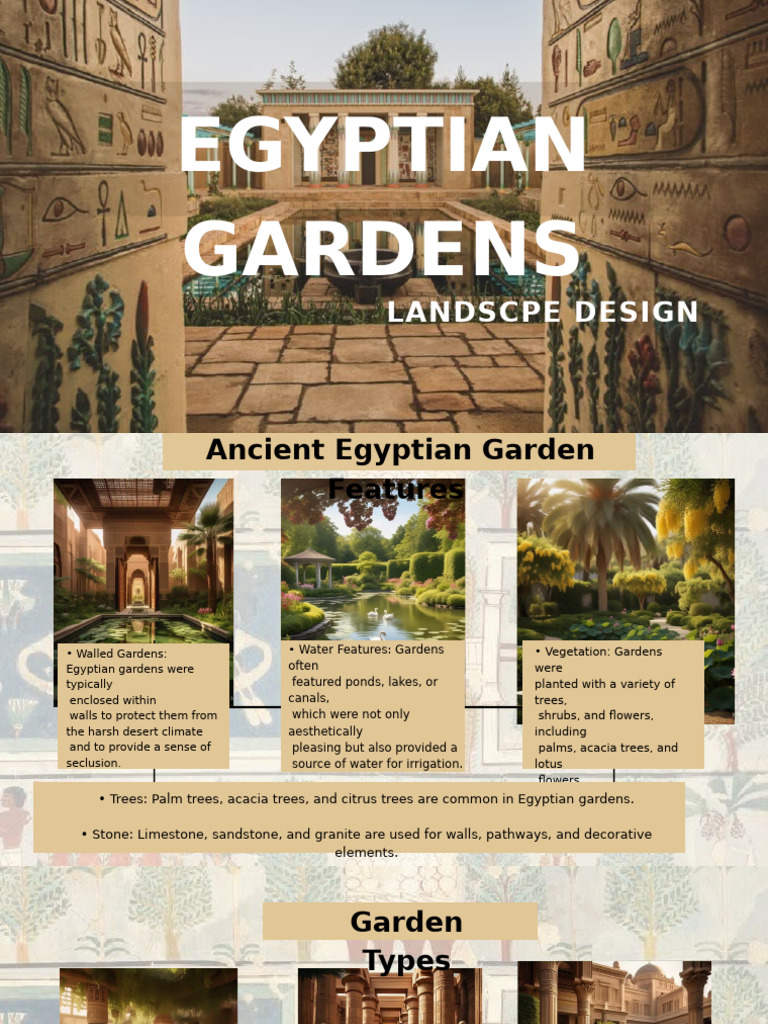 Egyptian Garden Design Features | PDF | Gardens | Ancient Egypt