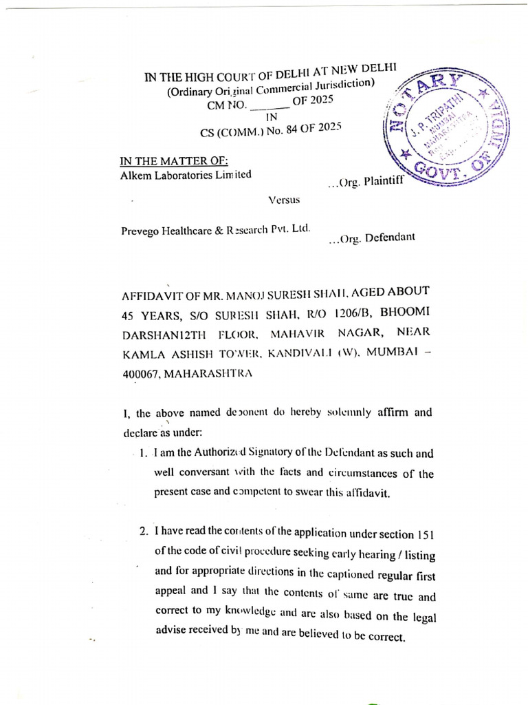 Notarized Affidavit | PDF