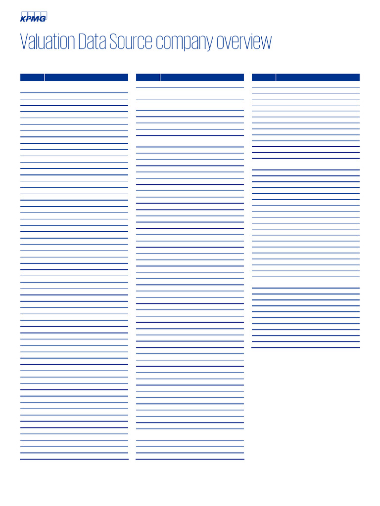 Company Overview Valuation Data Source - Pdf.coredownload - Inline ...