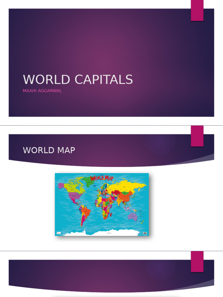 World Capitals by Continent | PDF | Asia | Europe