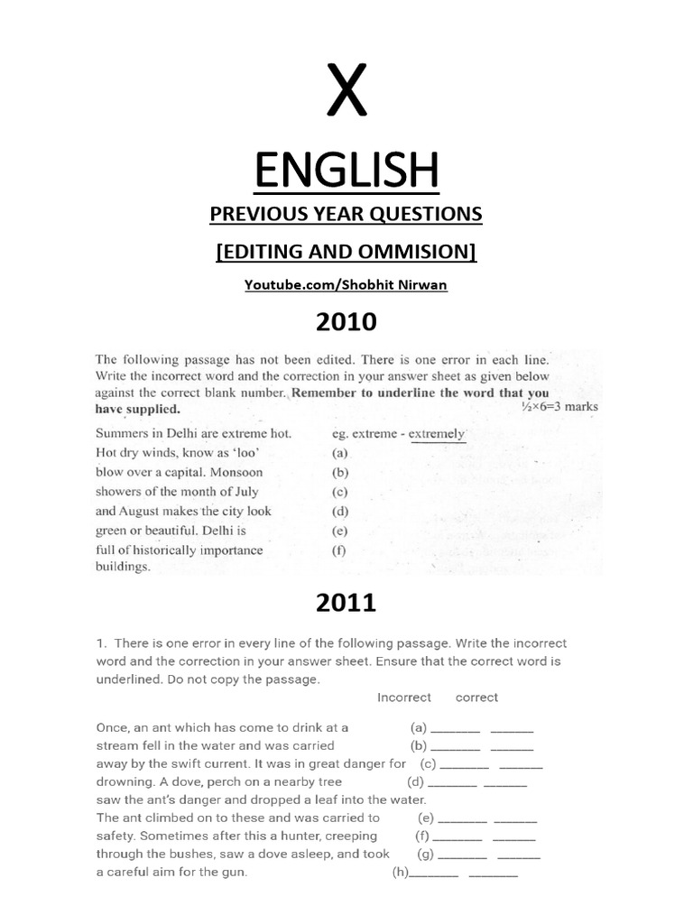 Editing and Omission | PDF