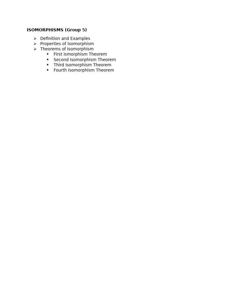 ISOMORPHISM | PDF