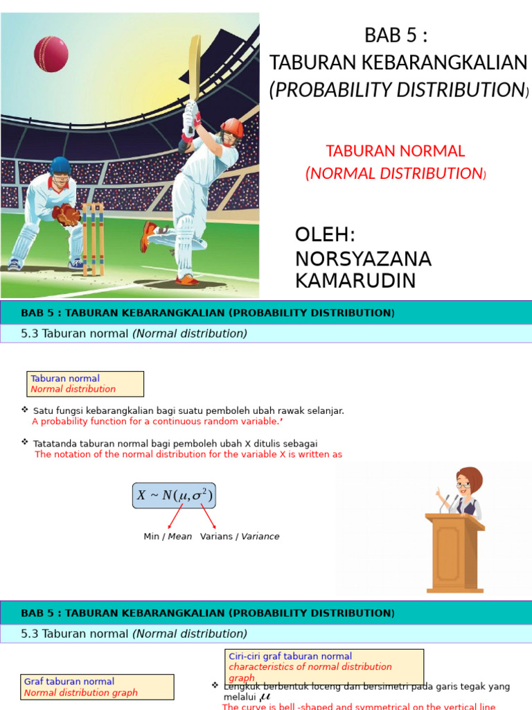Bab 5 Taburan Normal | PDF | Normal Distribution | Standard Score