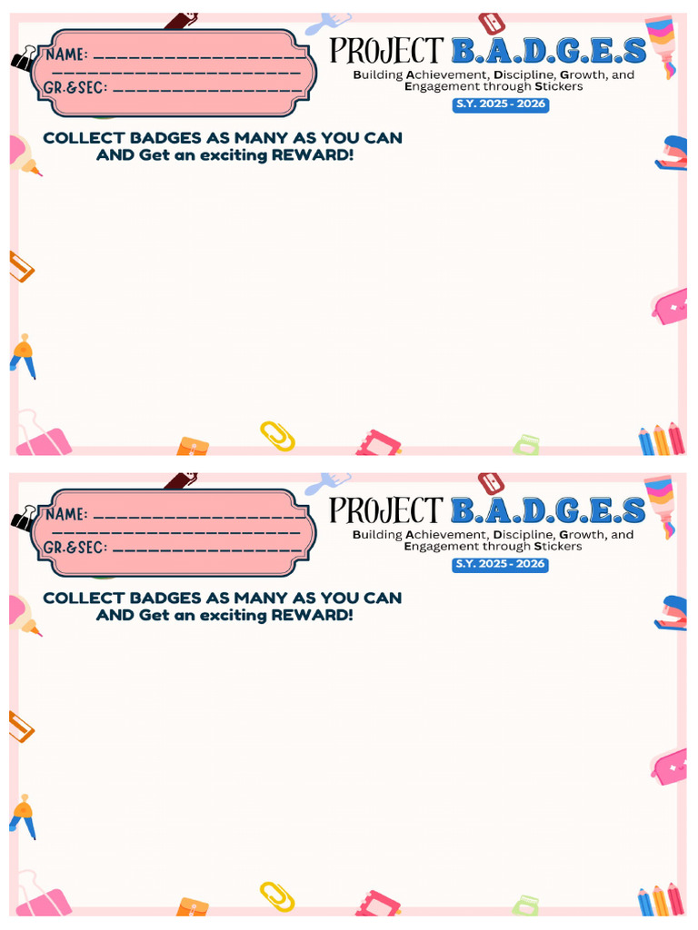 Project Badges | PDF