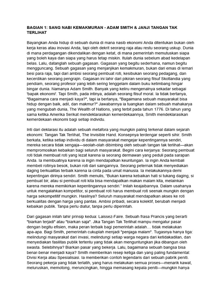 Adam Smith Vs Karl Marx-1 | PDF