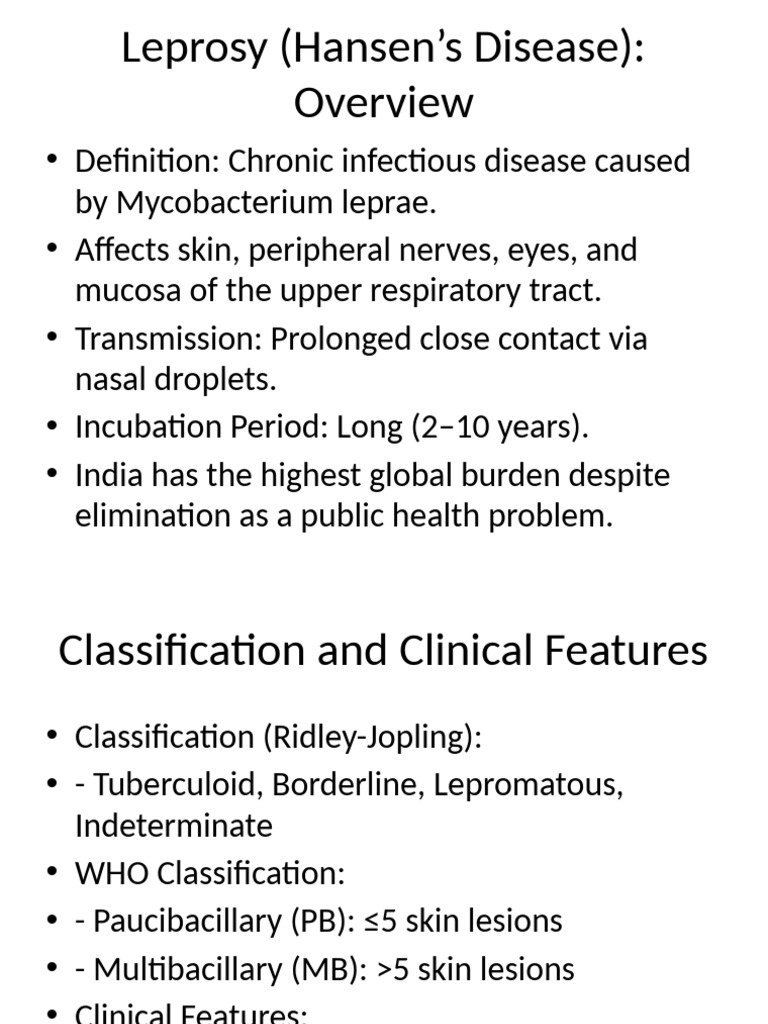 Leprosy Presentation | PDF