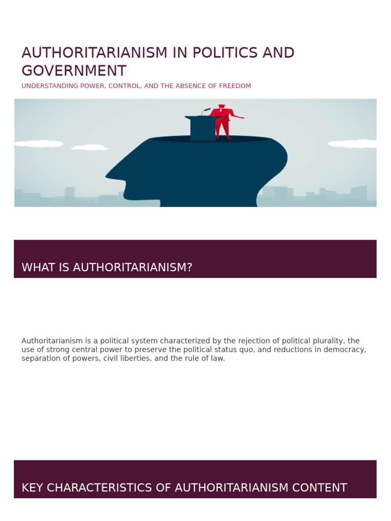 Authoritarianism in Politics and Government: Understanding Power ...