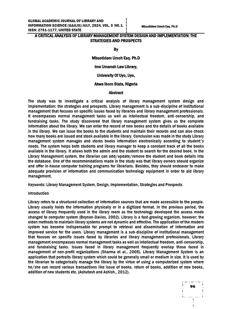 Library Management System Insights | PDF | Libraries | Databases