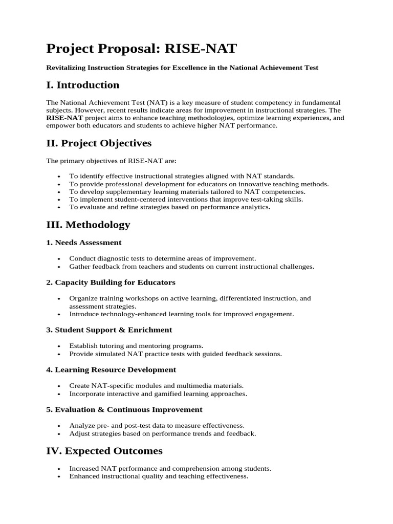 Project Proposal - Docx Project RISE | PDF | Educational Assessment ...