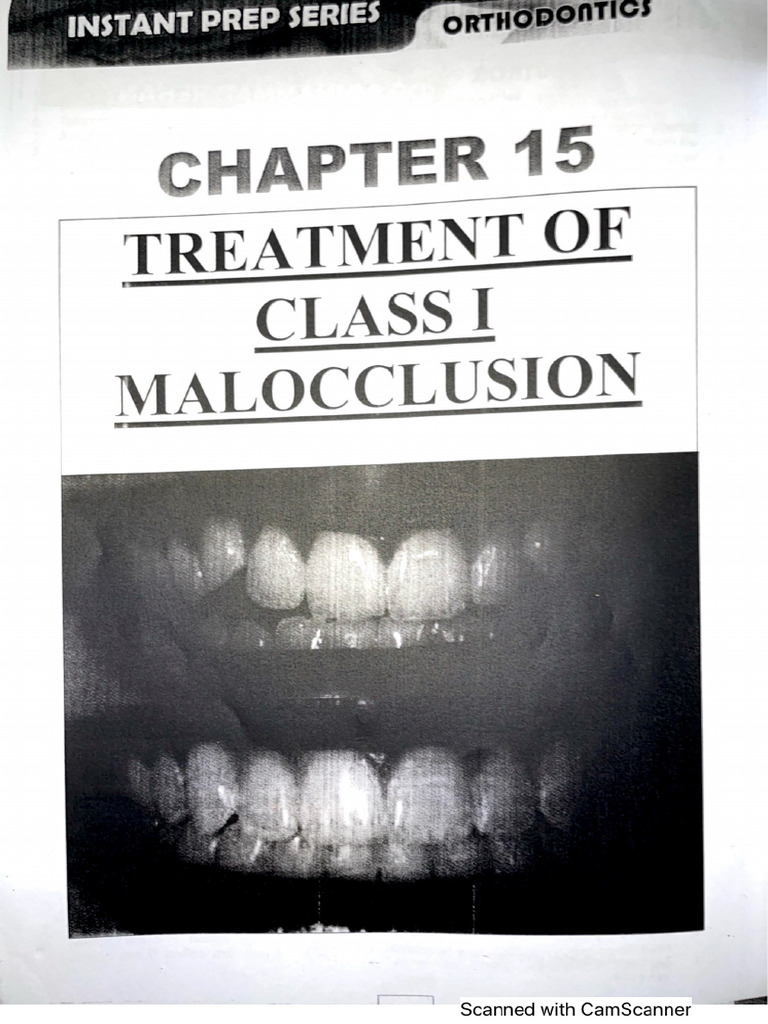 Treatment of Class 1 - IPS Ortho Book | PDF