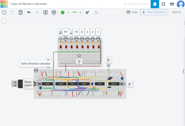 Circuit Design Copy of Fibonacci Calculator - Tinkercad | PDF