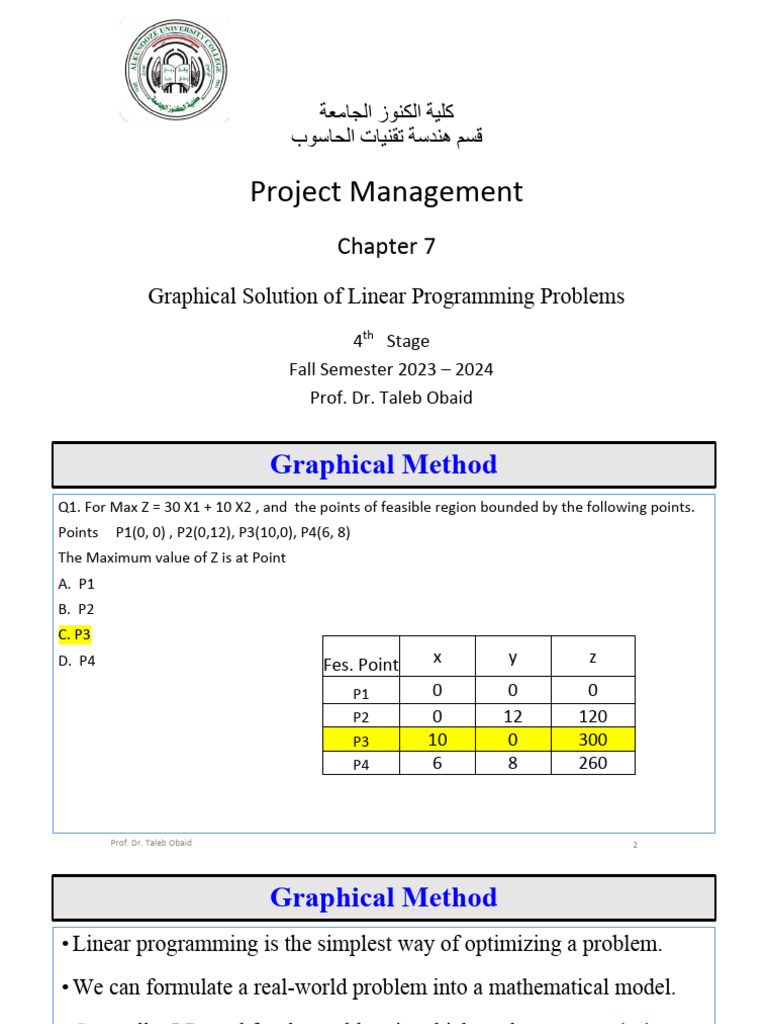 Chapter 7 Graphical Method | PDF | Linear Programming | Mathematical Optimization
