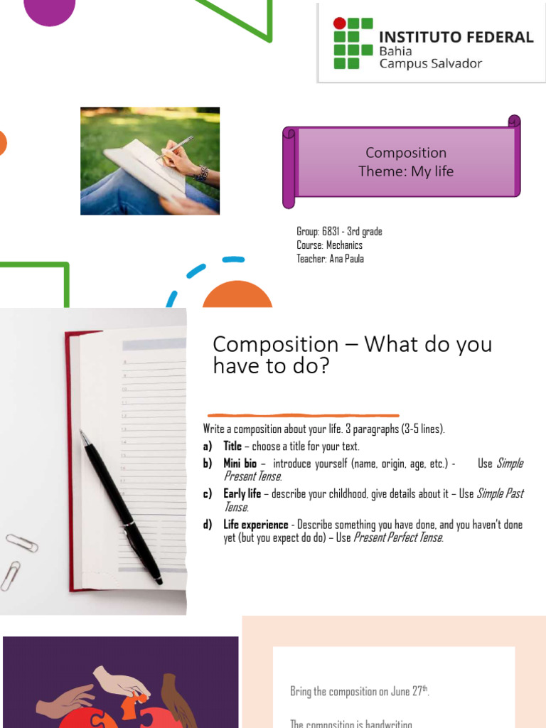 My Life Composition Guidelines | PDF
