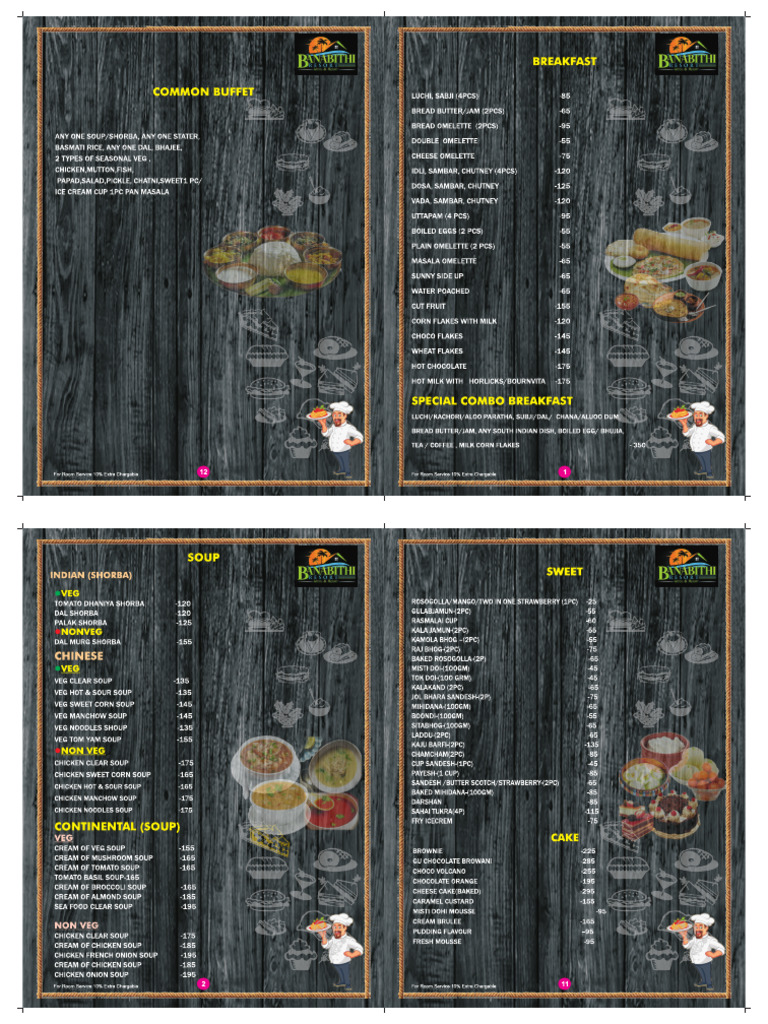 Banabithi Menu Card | PDF