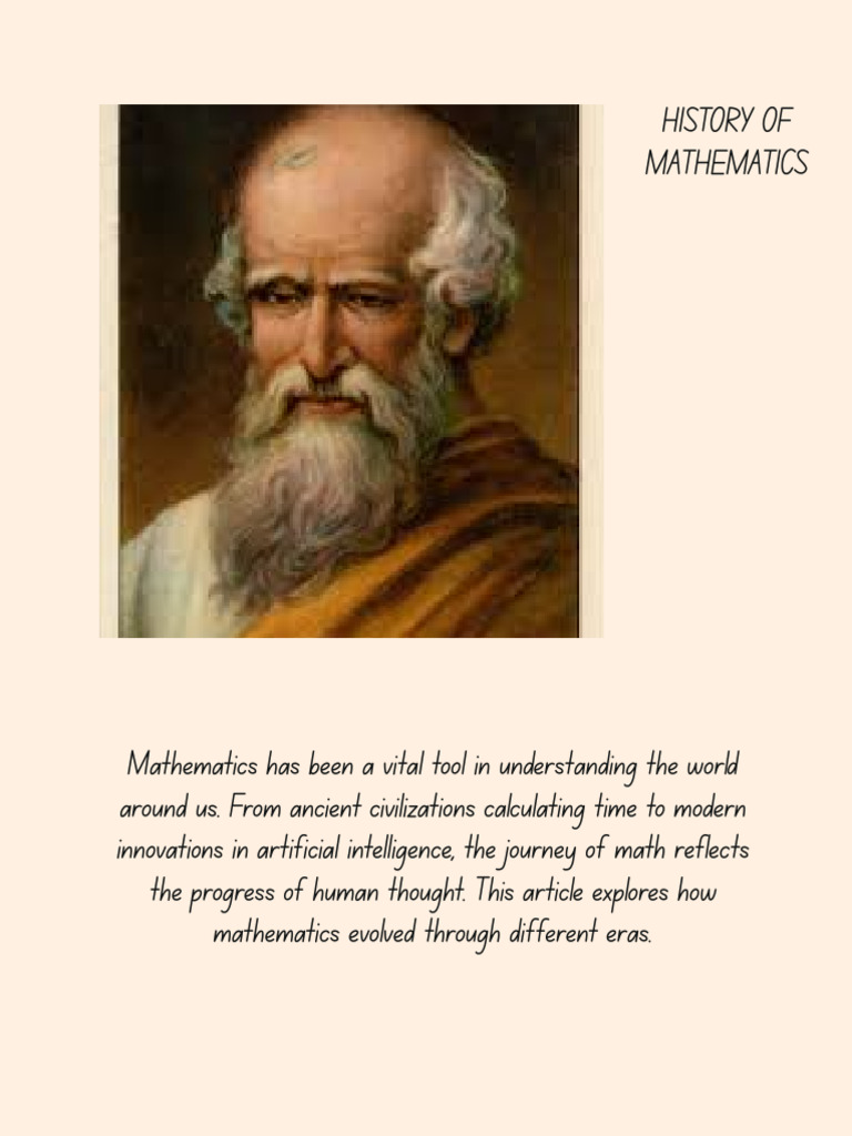 Evolution of Mathematics Through History | PDF | Mathematics | Geometry